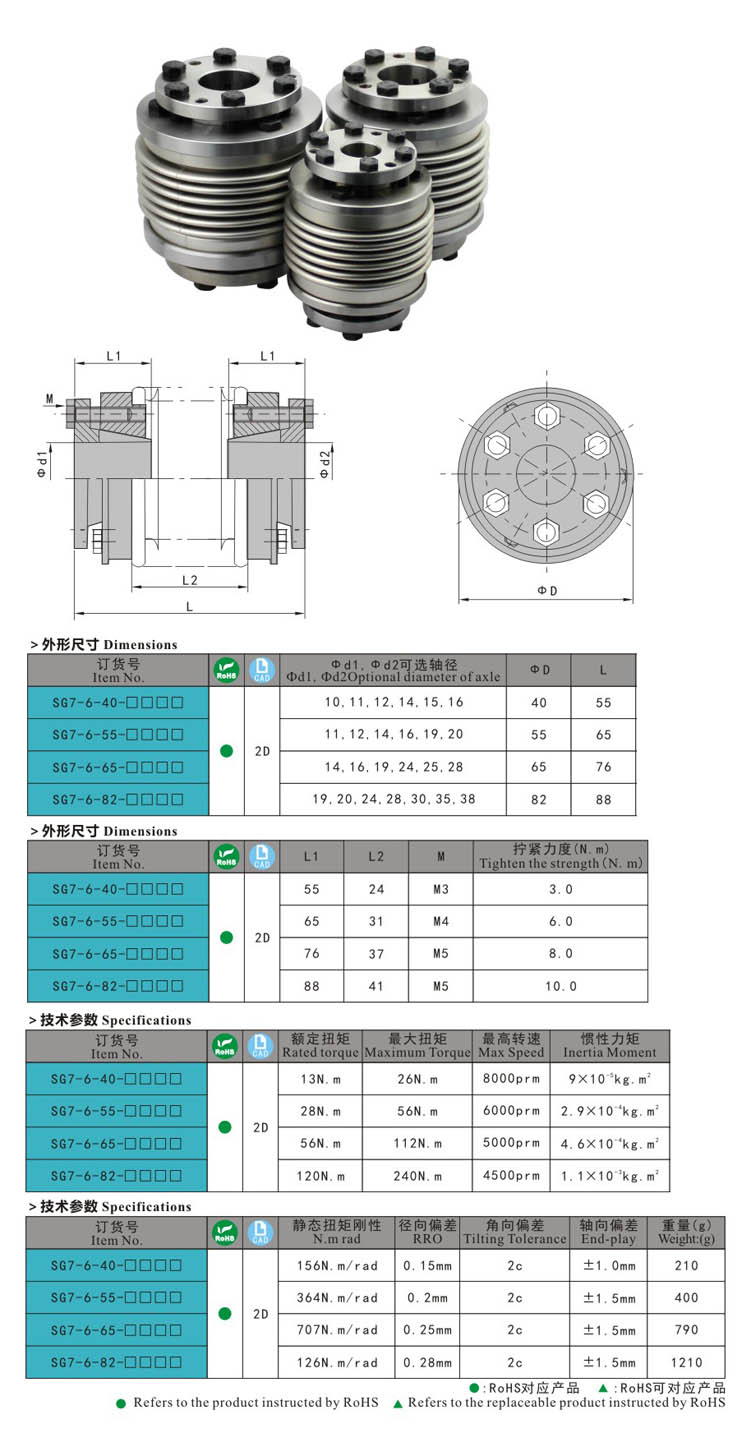 Nobengr SG7-6 Bellows Type Flexible Coupling - Buy stainless steel ...